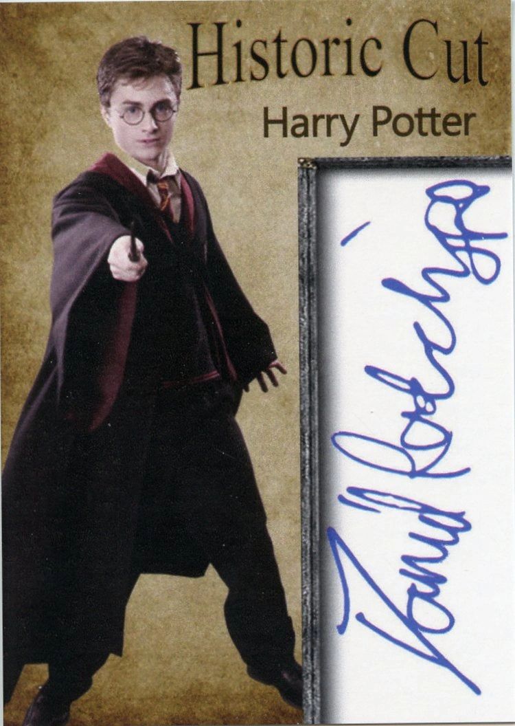 J976 - HARRY POTTER - HARRY POTTER FACSIMILE AUTOGRAPHED CARD AS PICTURED
