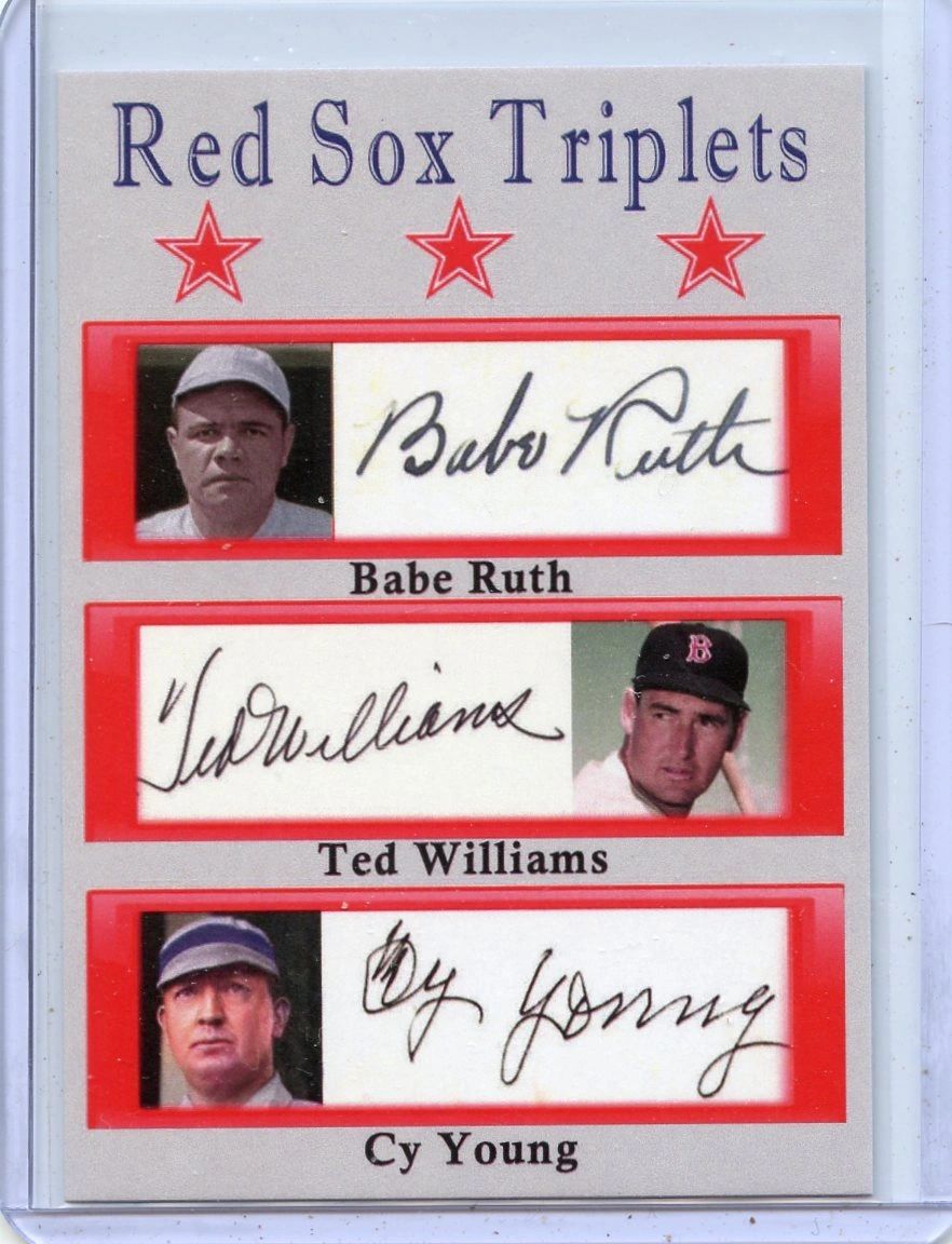 J957 - BOSTON RED SOX - 2021 TRIPLETS - BABE RUTH, TED WILLIAMS and CY ...