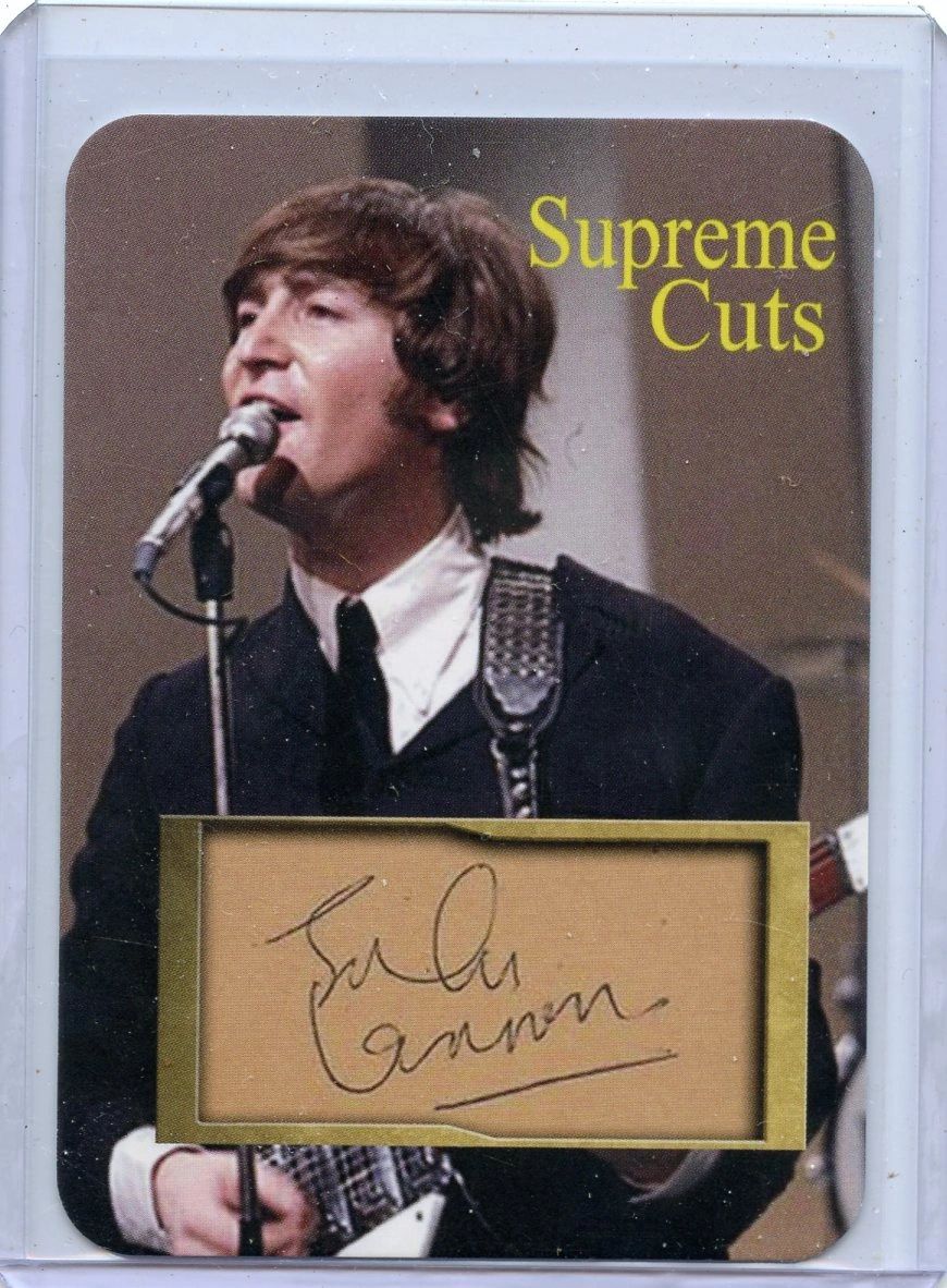 J1588 - JOHN LENNON - BEATLES - 2012 SUPREME CUTS - FACSIMILE SIGNATURE ...