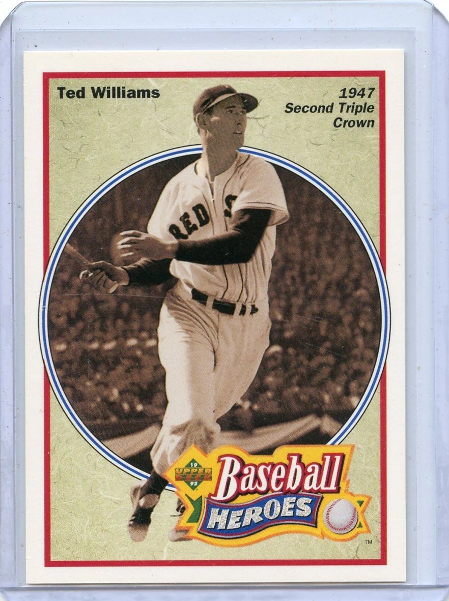 A13990 - TED WILLIAMS - RED SOX - UPPER DECK HEROES CARD AS PICTURED