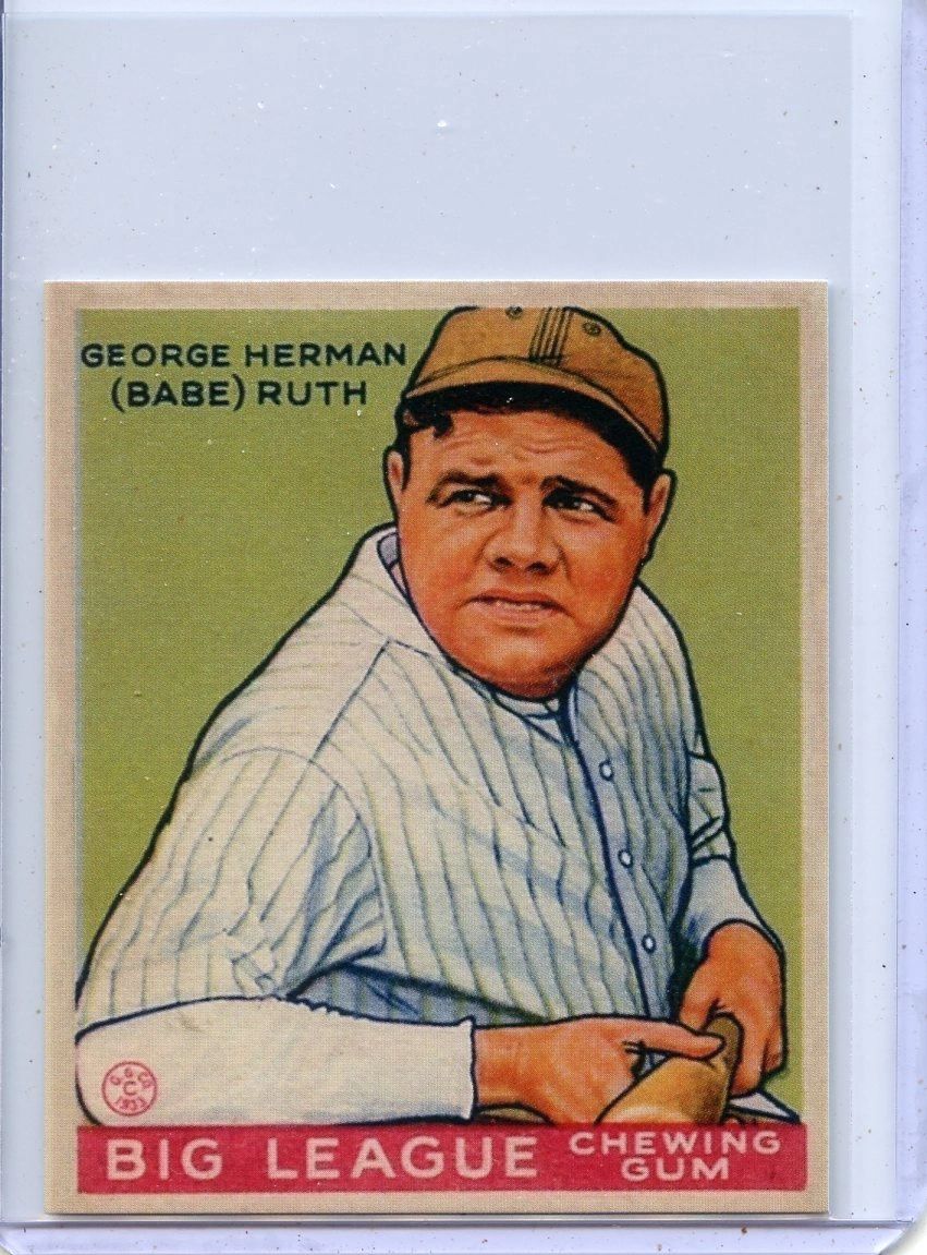J636 - BABE RUTH - 1933 GOUDEY #181 - REPRINT ROOKIE CARD