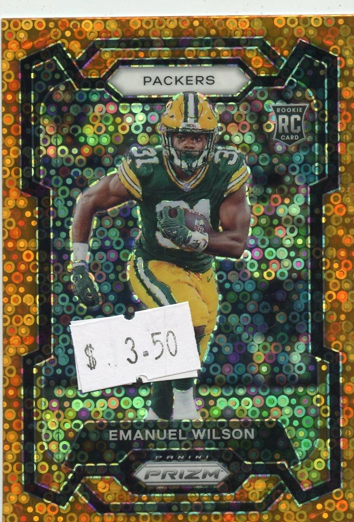 A13770 - EMANUEL WILSON - PACKERS - 2023 PRIZM ORANGE DISCO PRIZM ...