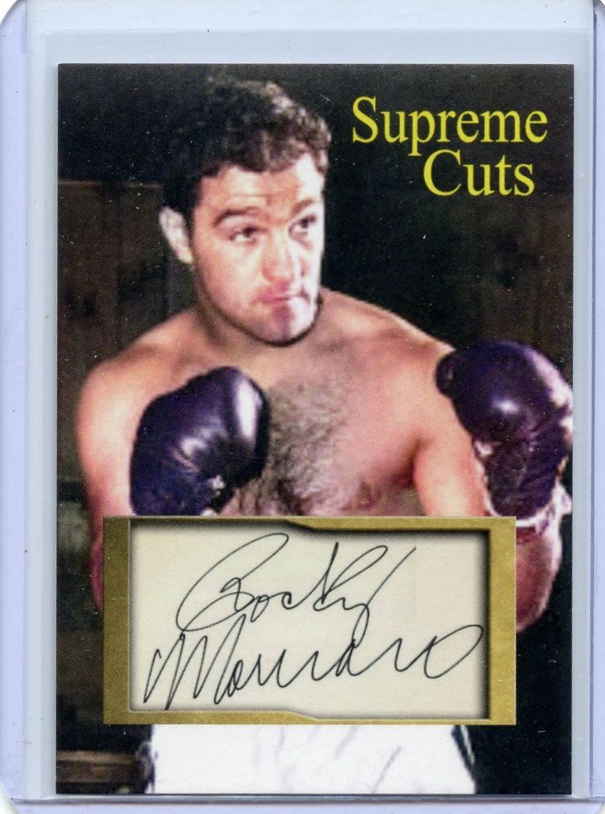 J964 - ROCKY MARCIANO - 2016 SUPREME CUTS FACSIMILE SIGNATURE - BOXING CARD