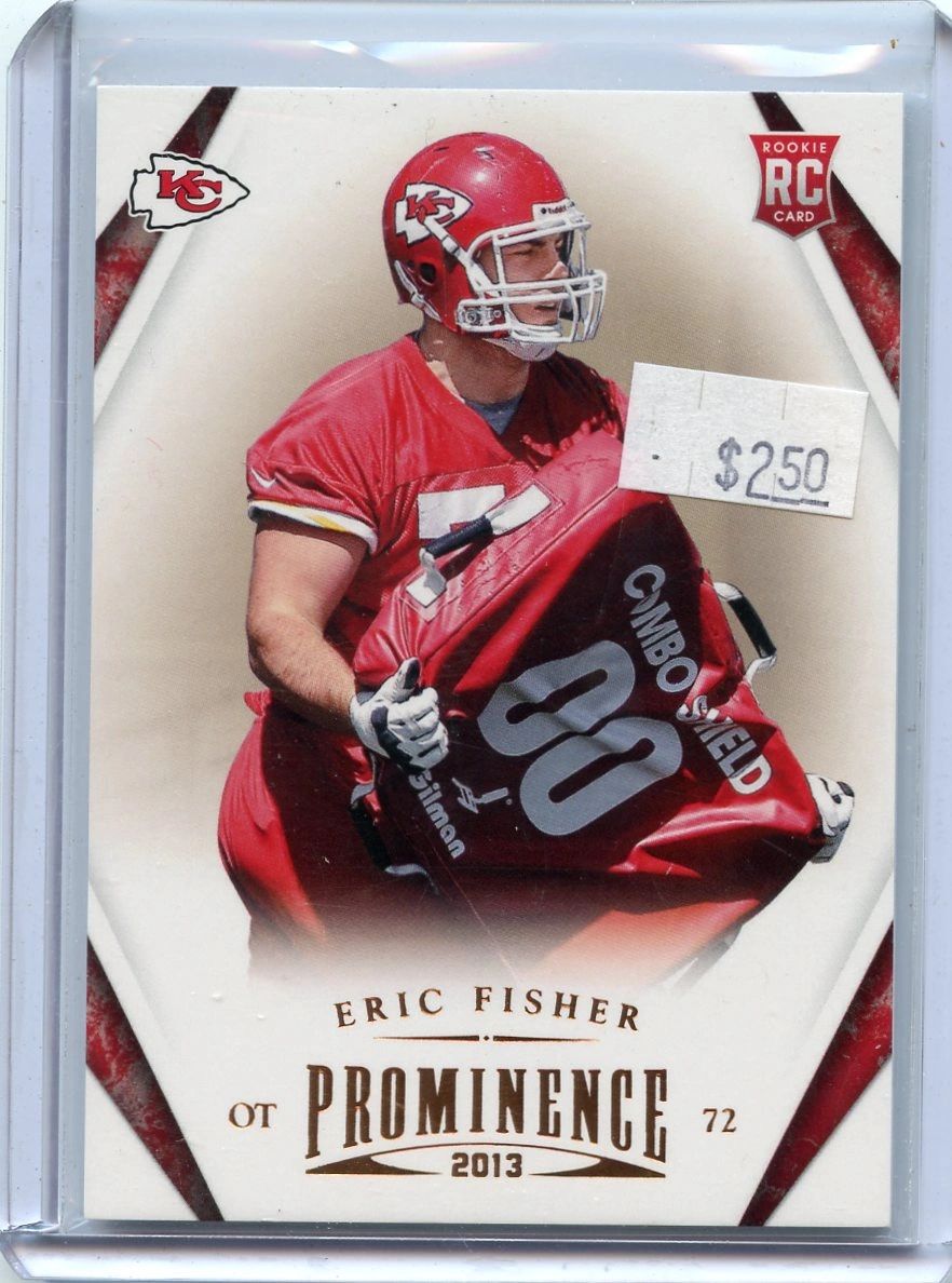 A10020 - ERIC FISHER - CHIEFS - THICK FOOTBALL CARD AS PICTURED