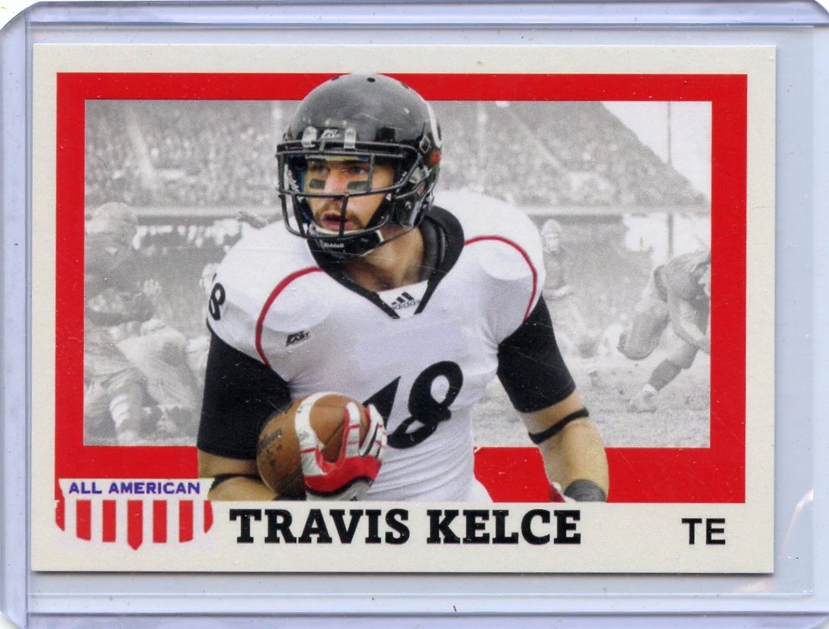 J1360 - TRAVIS KELCE - CHIEFS - 55 ALL-AMERICAN ROOKIE CARD