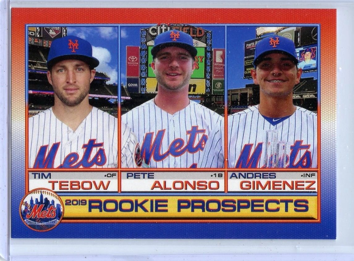 TIM TEBOW and PETE ALONSO - J198 - 2019 ROOKIE PROSPECTS - Limited Edition