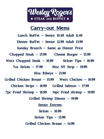 Menu and Pricing