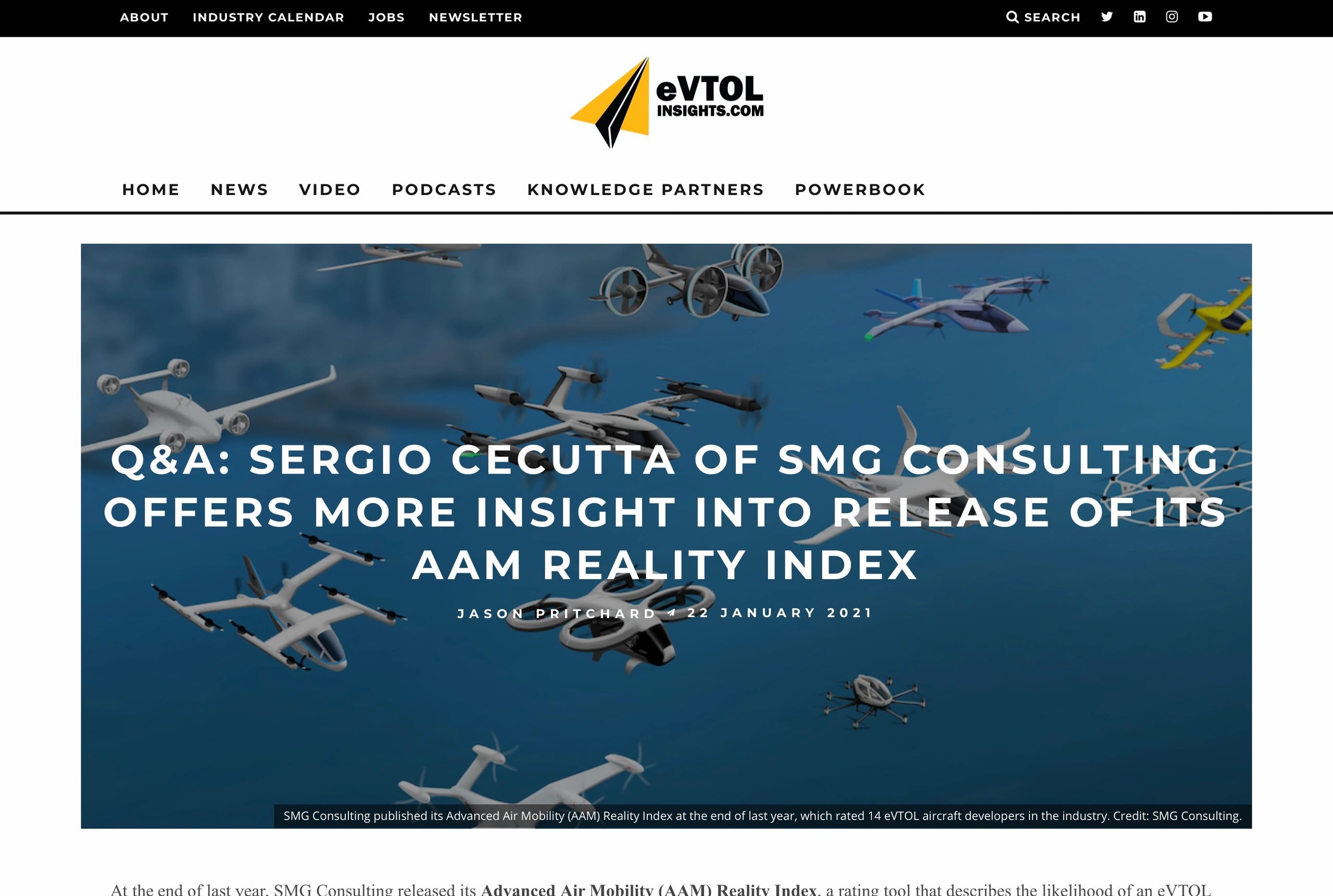 eVTOLInsights.com interview on the AAM Reality Index