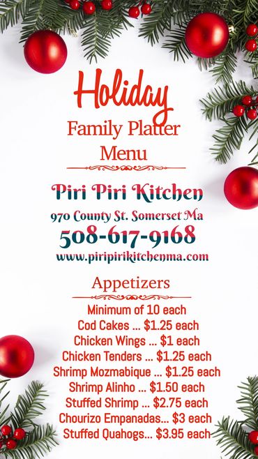 Holiday Menus