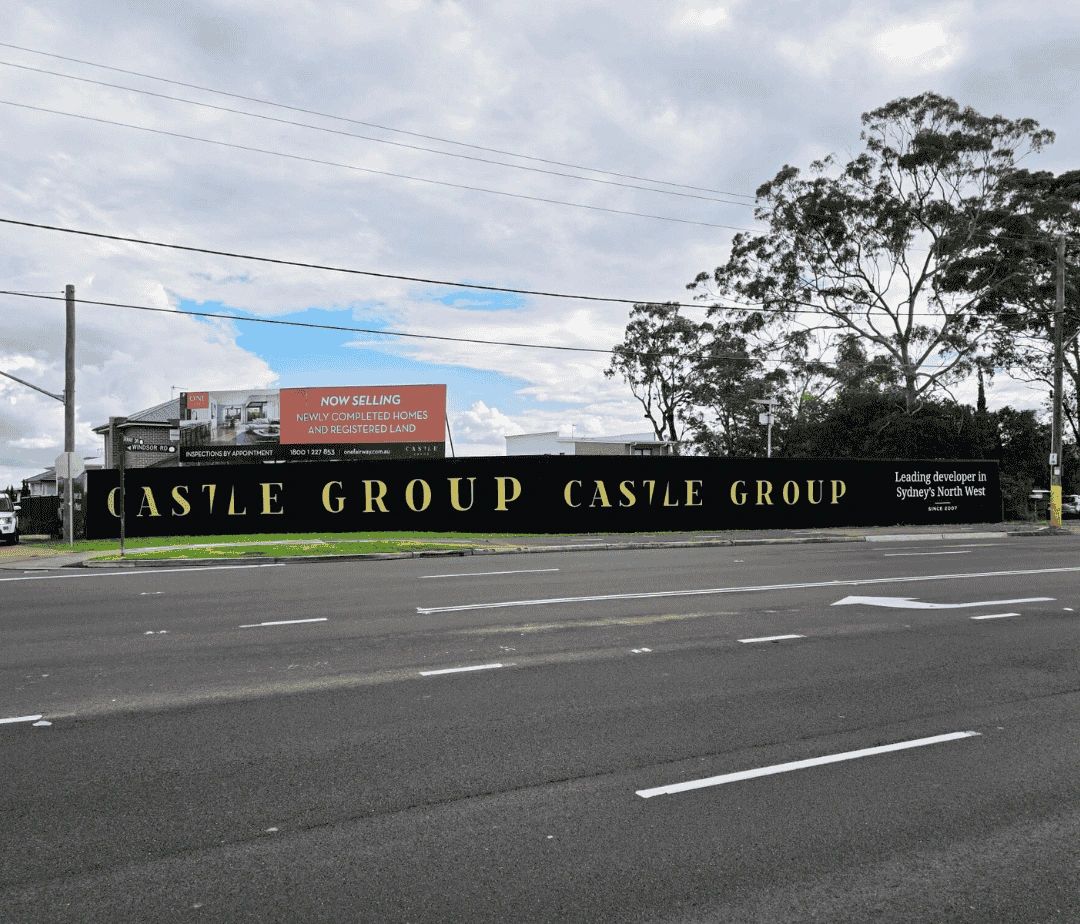Kellyville Signs Delivers Premium Hoarding Signs for Castle Group