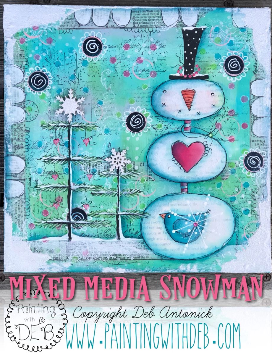 Mixed Media Snowman E-Pattern