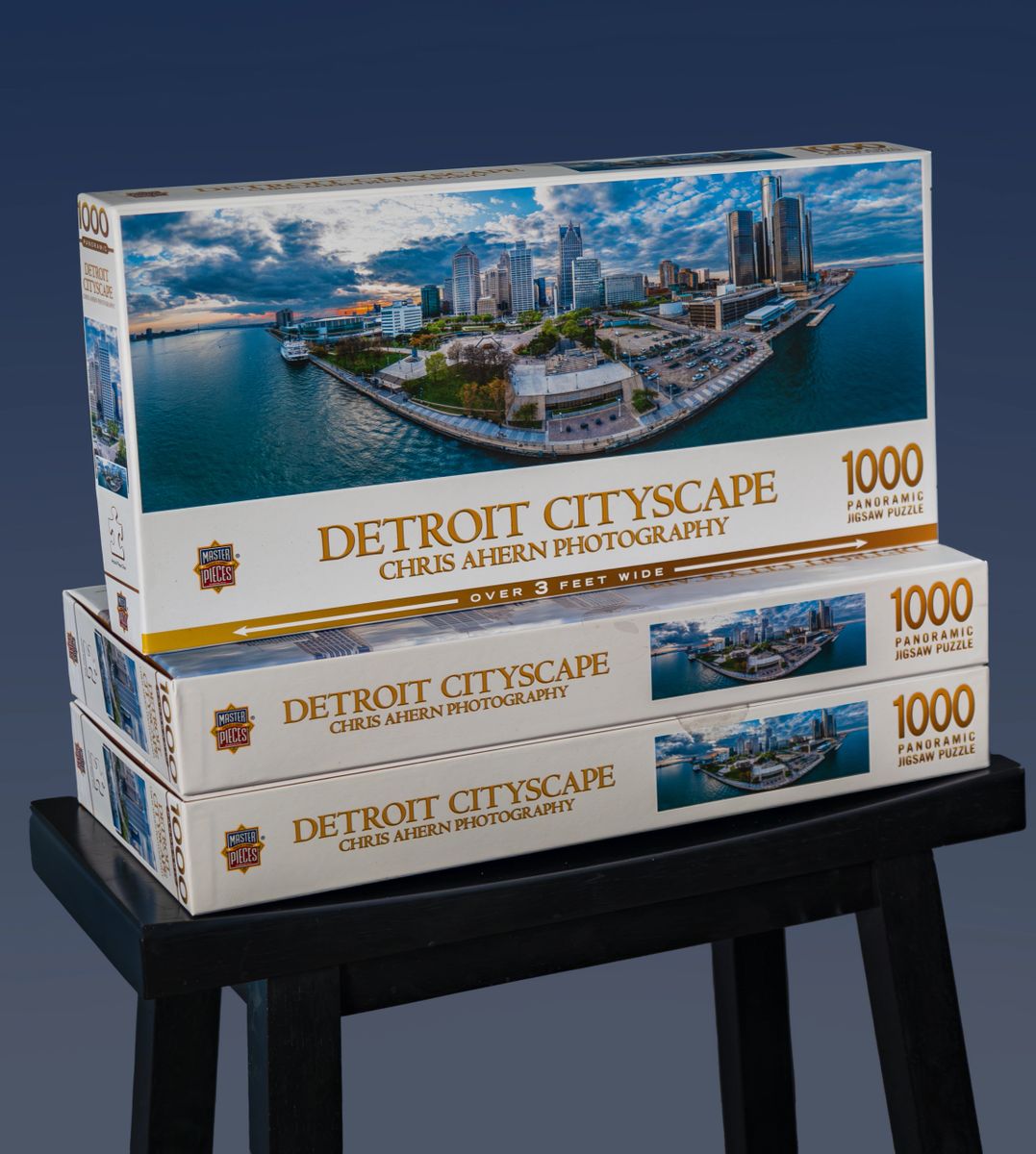 Detroit Cityscape Panoramic Puzzle
