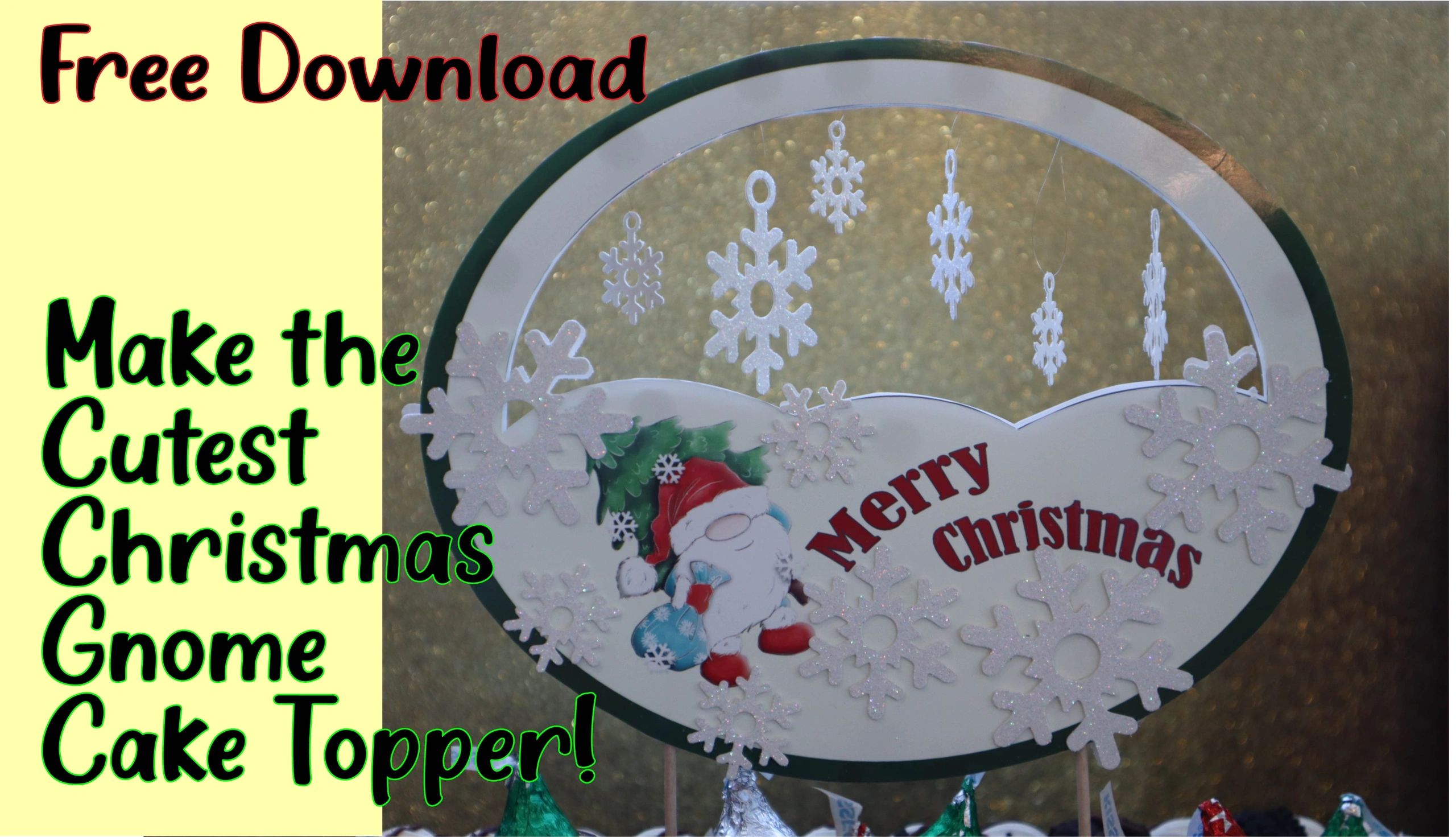 Christmas Gnome Cake Topper