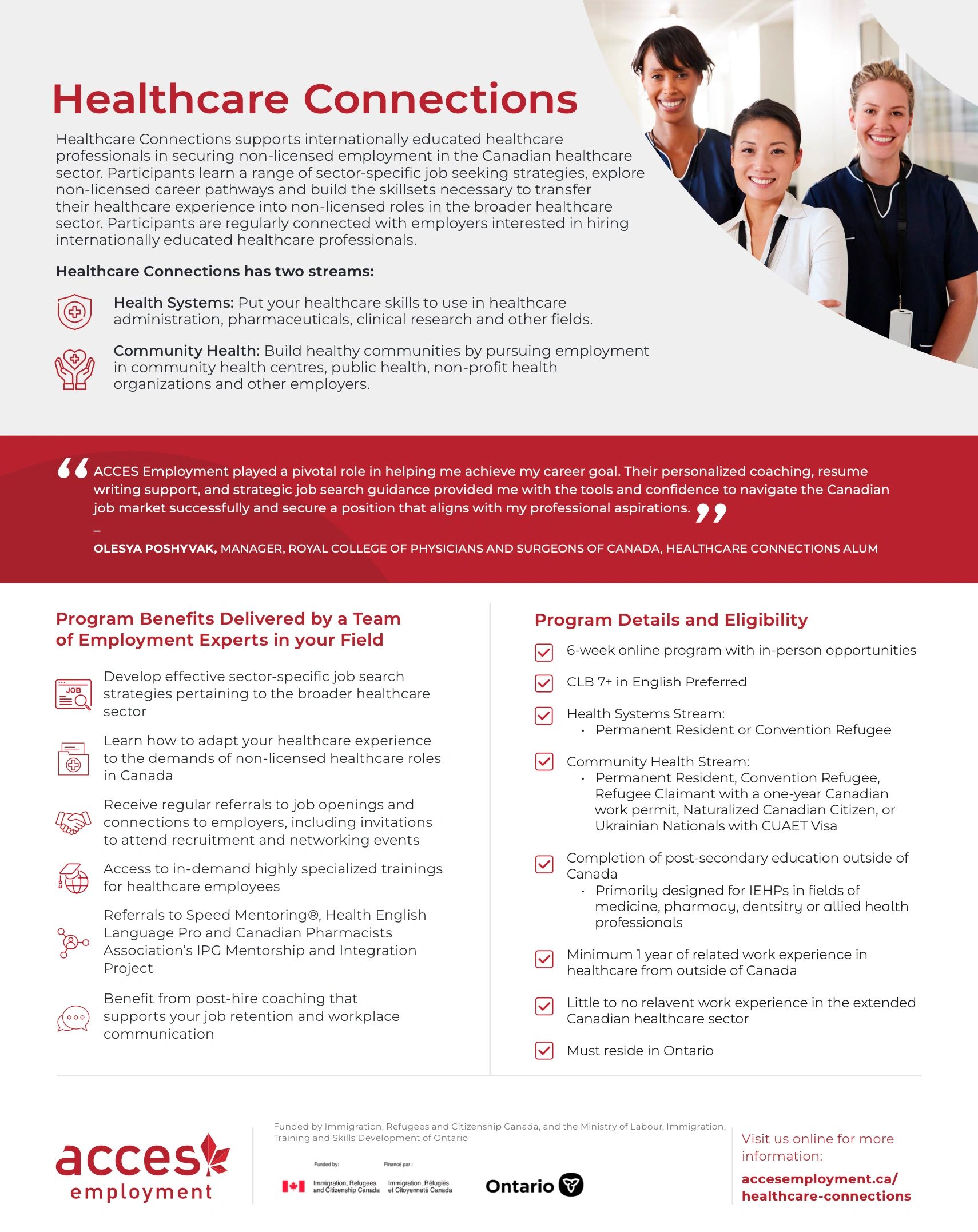 ACCES Employment: Healthcare Connections