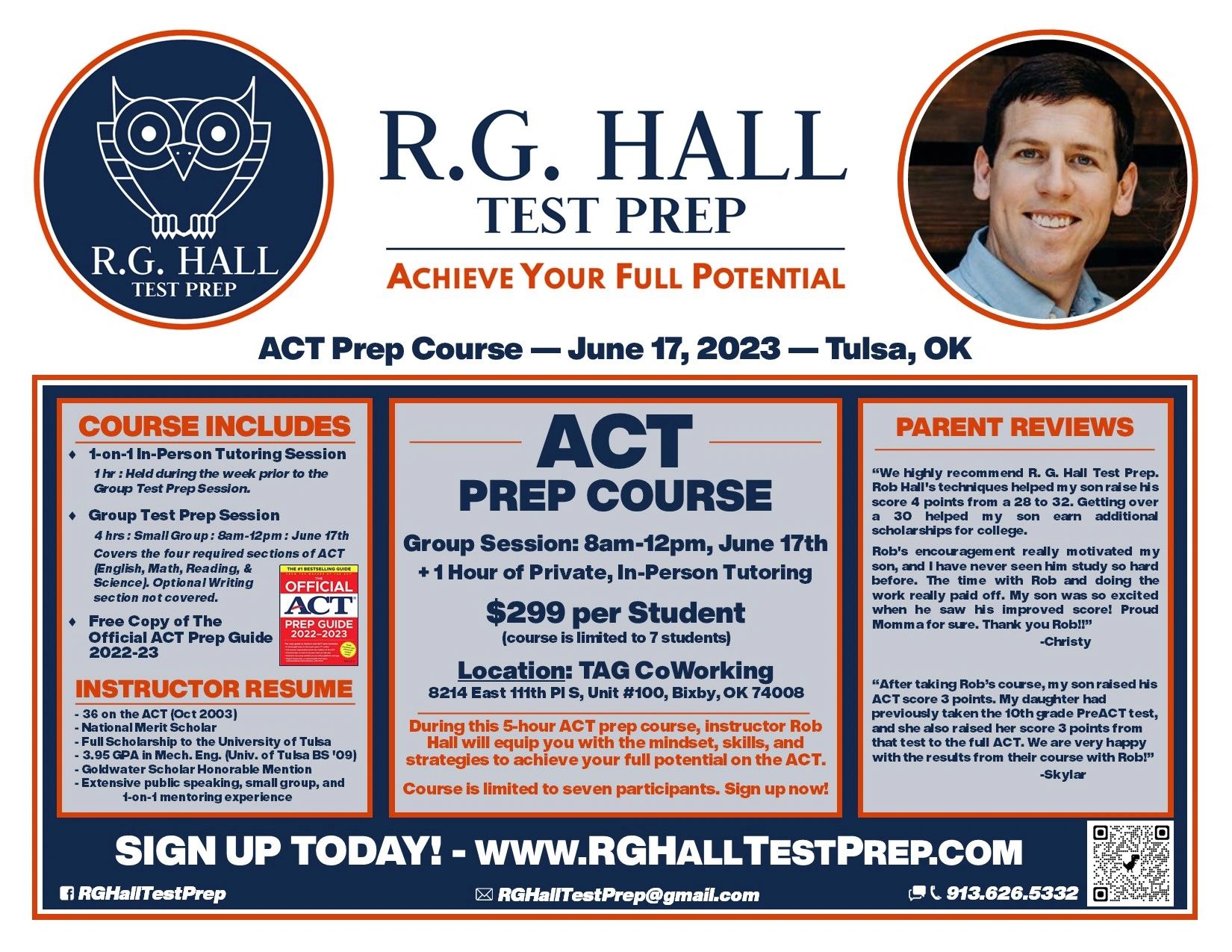 ACT Prep Course - June 17, 2023 - Tulsa, OK