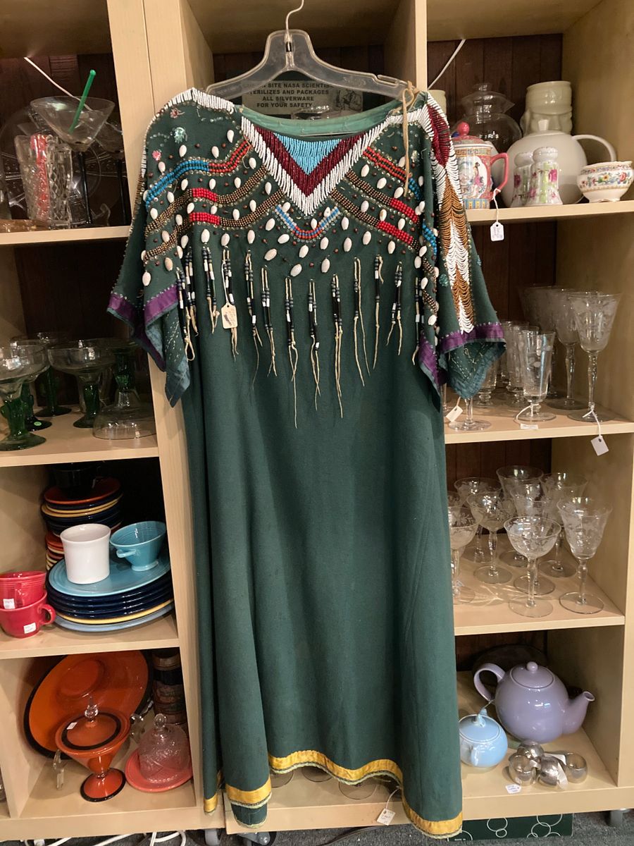 Native American Wool Shell Beaded Dress