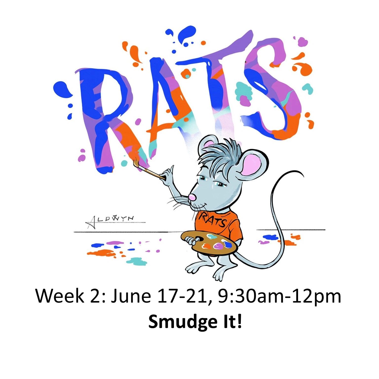 Week 2: Smudge It! Rudimentary Arts Techniques Studio for 8 to 10 Year Olds with Wendy Aldwyn