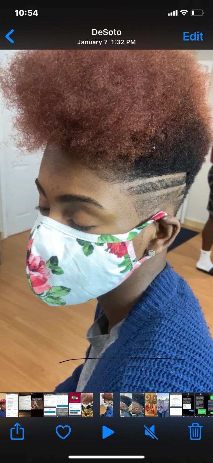 Lady Walton women natural hair cut