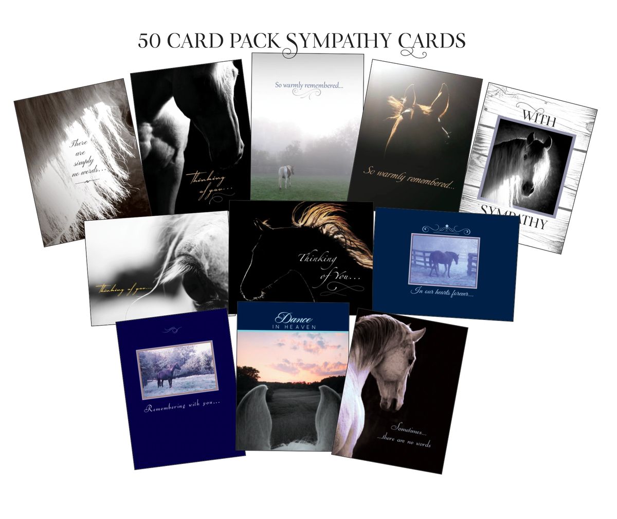 50 Card Pack of Sympathy Cards