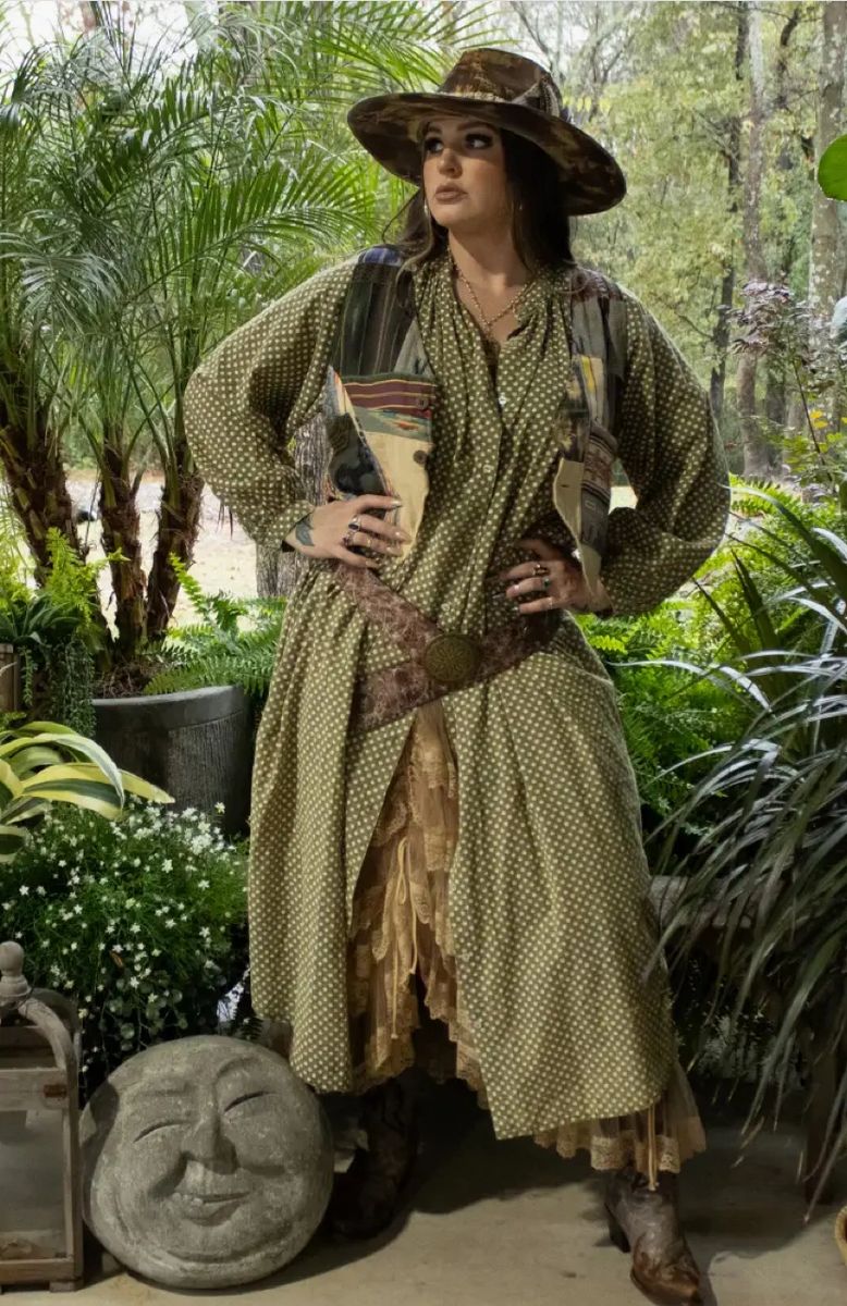 Sweet Nothings Dress - Olive Dot