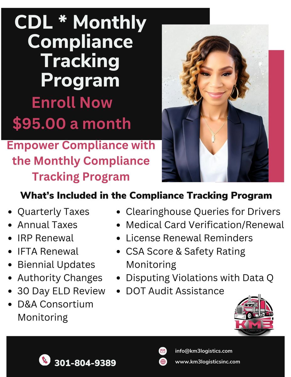 CDL * Monthly Compliance Tracking Program