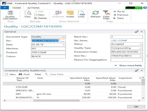 Quality Inspection (Quality Check or Control) Module