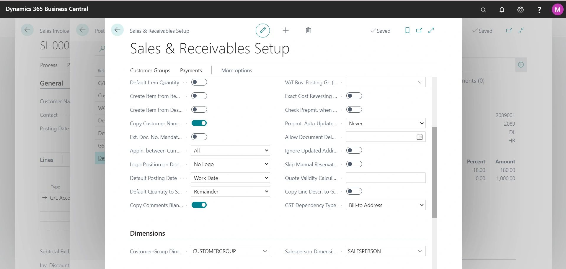 Quote Validity Calculation in Business Central(Sales & Rec Setup)