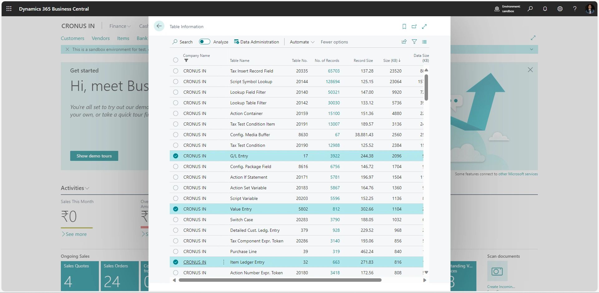 Table-Data Editor feature in Business Central(from NAV to D365BC)