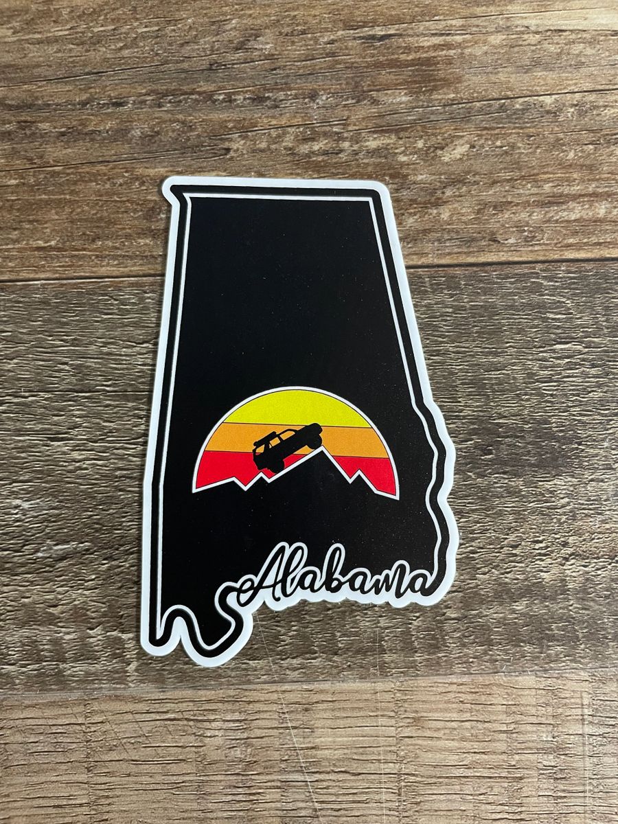 Alabama Yota Retro State Sticker with choice of vehicle (4Runner, FJ ...