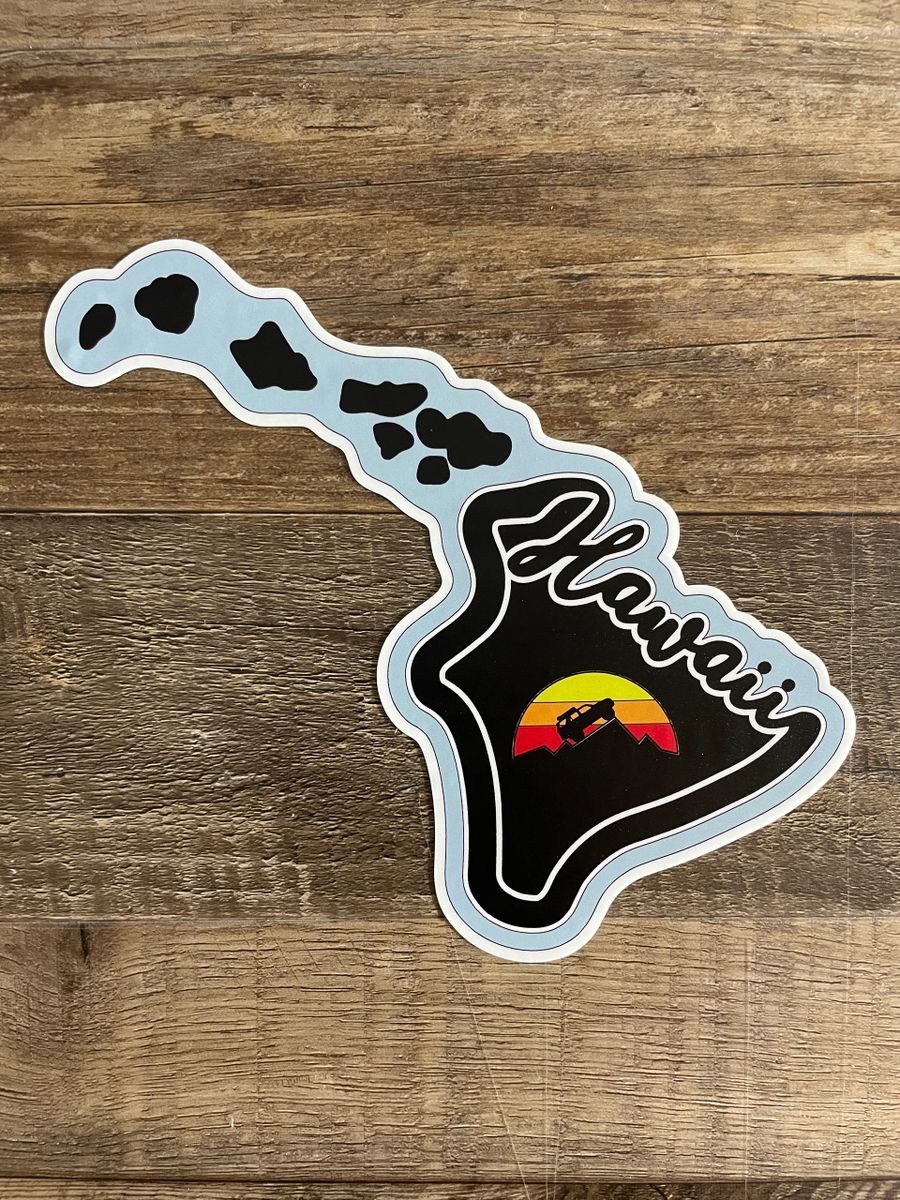 HI Yota Retro State Sticker with choice of vehicle (4Runner, FJ Cruiser ...