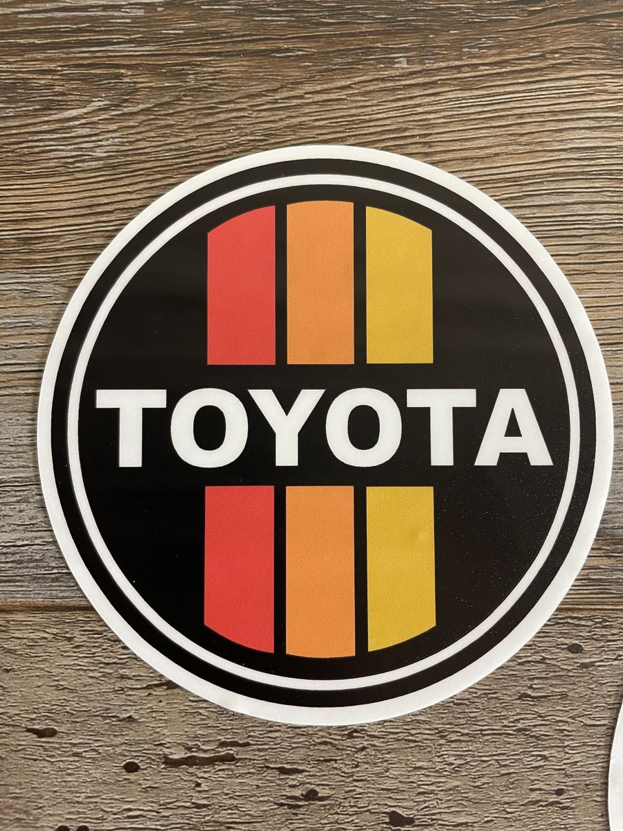 4 inch Toyota Retro decals - choose your color