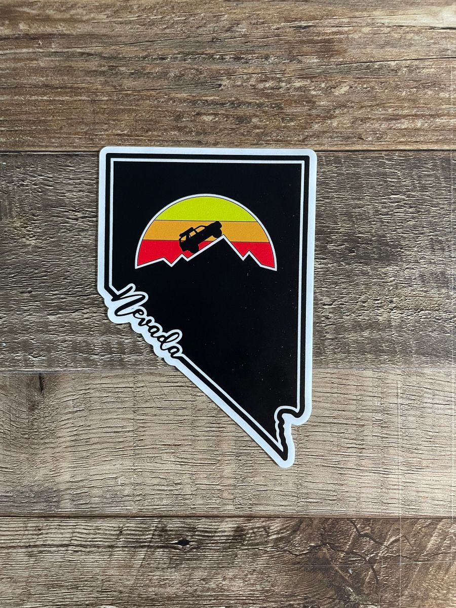 Nevada Yota Retro State Sticker with choice of vehicle (4Runner, FJ ...