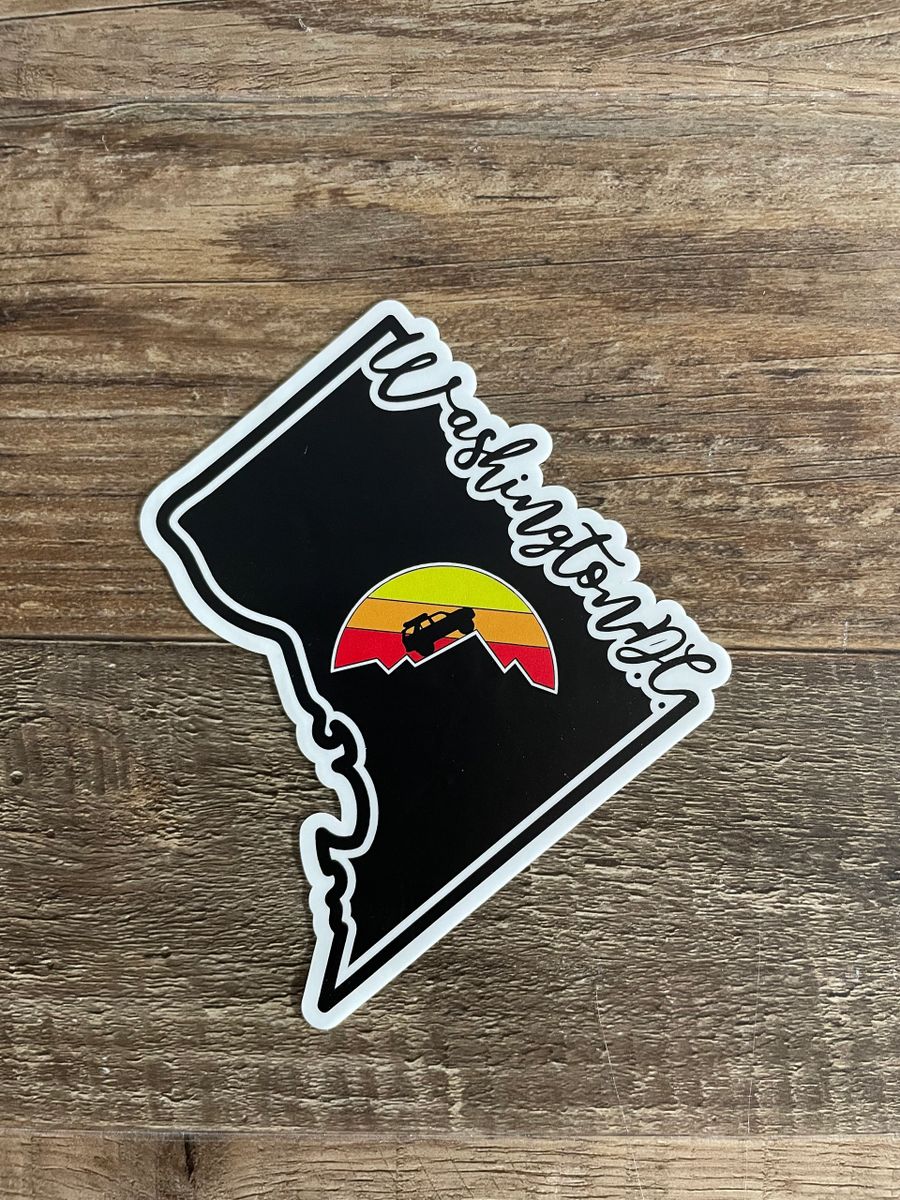 Washington DC Yota Retro State Sticker with choice of vehicle (4Runner ...
