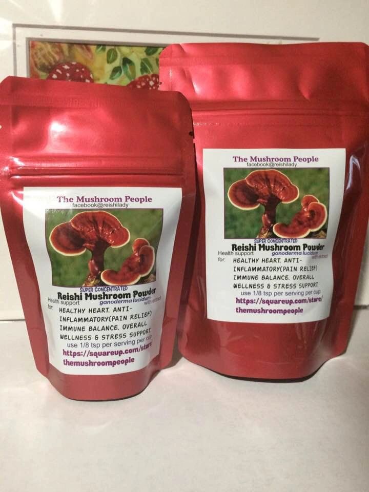 Super concentrated Reishi mushroom extract powder - 60 servings at 1/.2 tsp