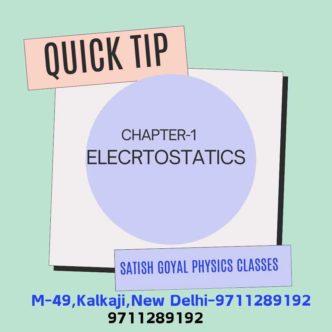 Quick Revision for Class 12 Physics: Chapter 1 - Electrostatics