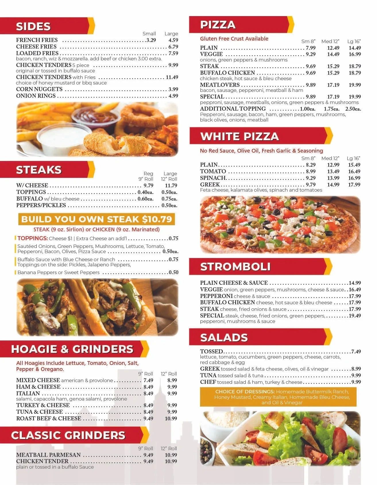 Our Menu | The Steak-out at High Springs