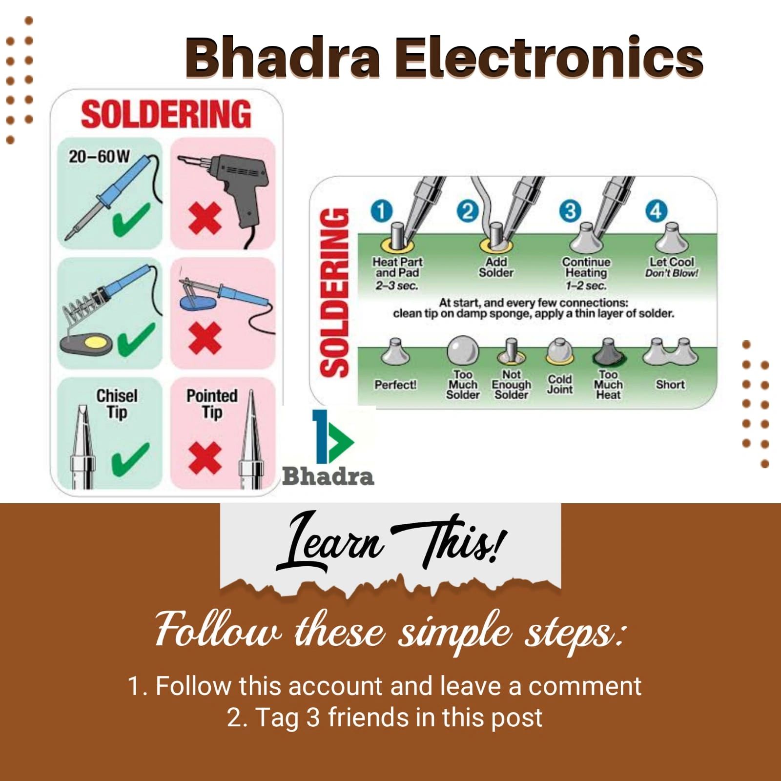 Soldering Procedure. What are the steps to proper soldering?
