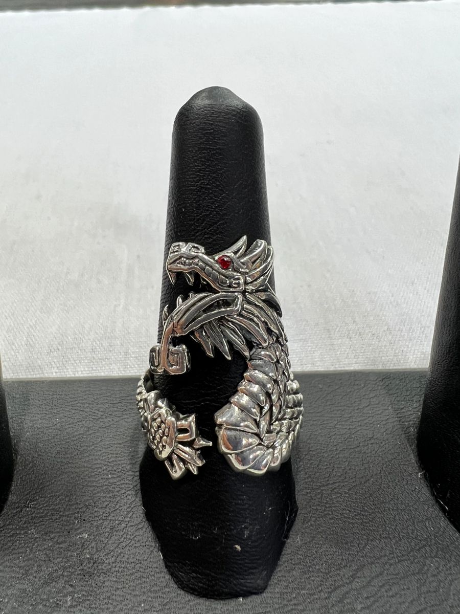 Silver Quetzalcoatl Ring