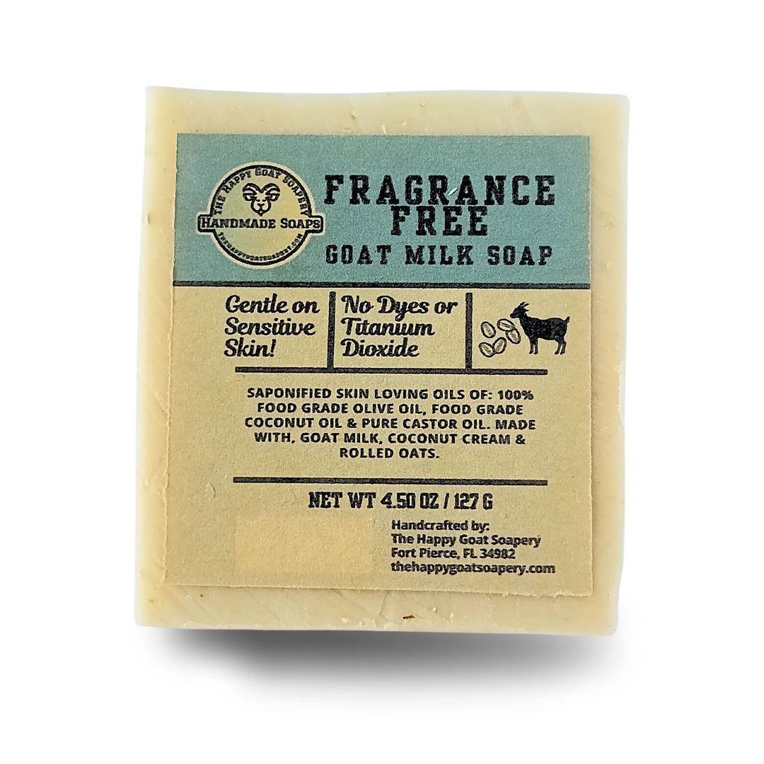 Fragrance Free Goat Milk Oatmeal Coconut Cream Soap