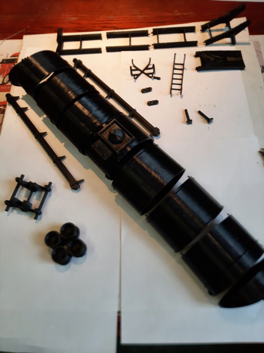 28 parts 3d printed 1/25 scale new Convoy Rubber Duck trailer