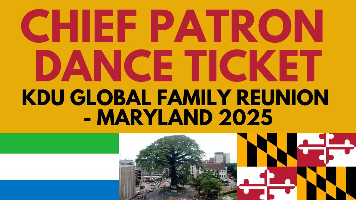 CHIEF PATRON DANCE TICKET: KDU GLOBAL FAMILY REUNION - MARYLAND 2025