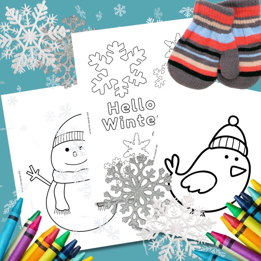 Winter Kids Coloring Pages | Toddler PreK Kindergarten 1st Grade ...