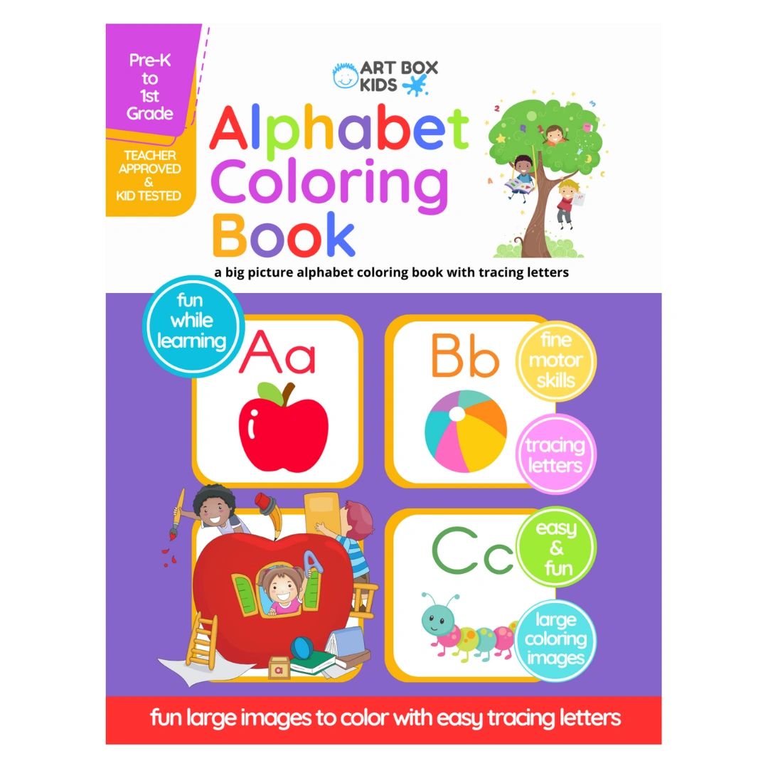 Alphabet Coloring Book | Toddler PreK Kindergarten 1st Grade Adaptive ...