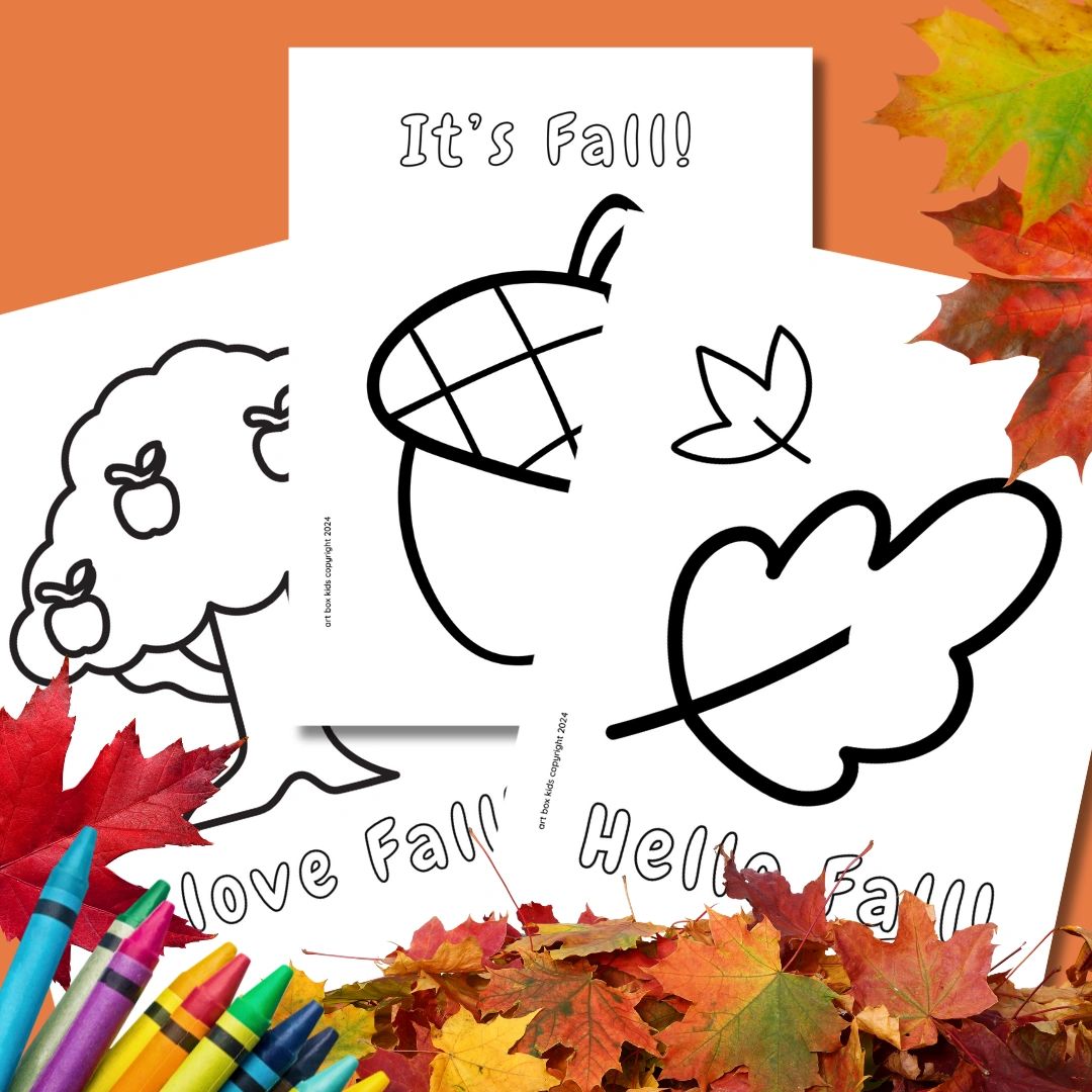 Fall Kids Coloring Pages | Toddler PreK Kindergarten 1st Grade Adaptive ...