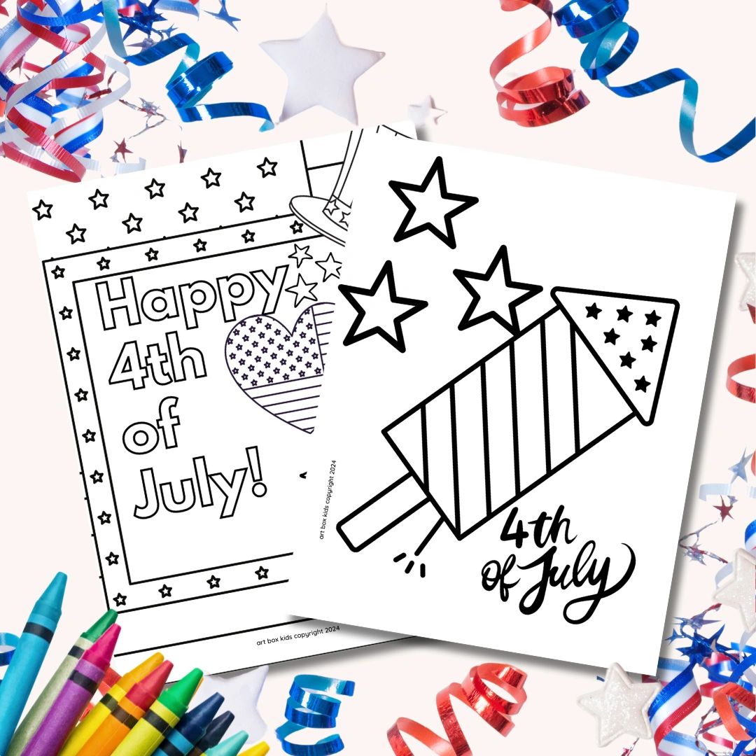 Fourth of July Kids Coloring Pages | Toddler PreK Kindergarten 1st ...