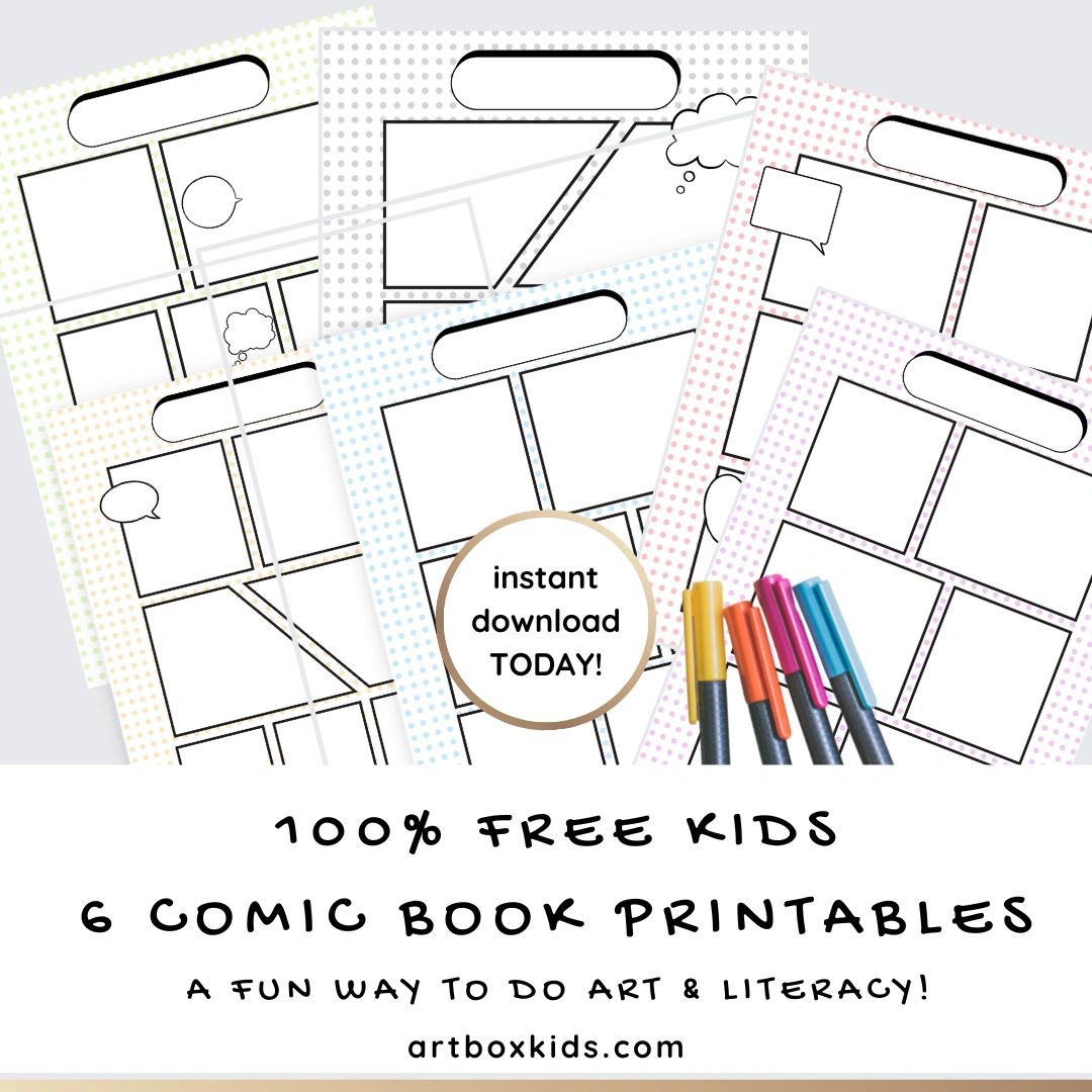 Kids Comic Book Printables | Kids Parents Teachers Homeschool Daycare ...
