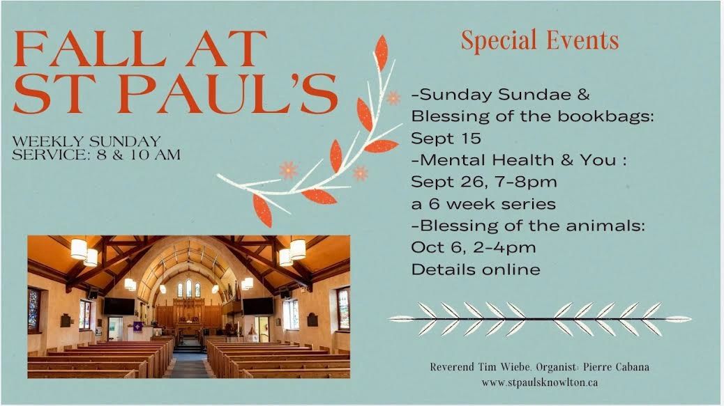 From the Rector's Desk | St Paul's Church Knowlton