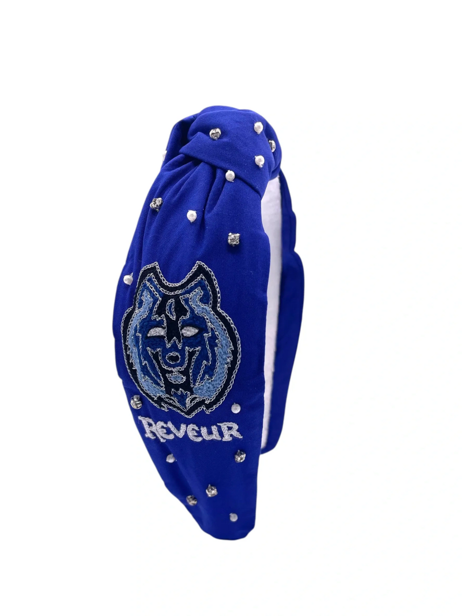 Reveur House System Blue Wolf Knotted Beaded Headband - PRE-ORDER