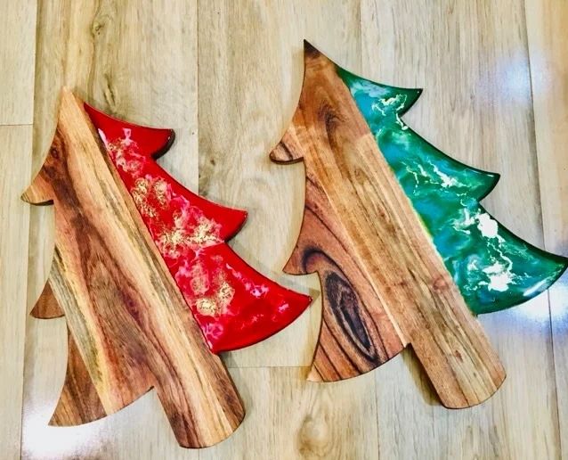 Sold Out! Holiday Crafting & Cocktails - Christmas Tree or Ocean Resin ...