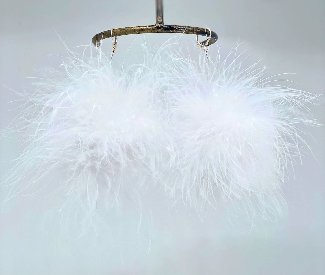 White Stash Earrings